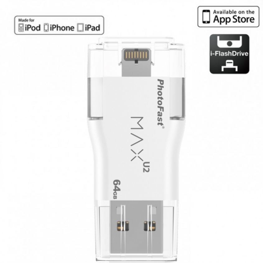 PhotoFast i-FlashDrive MAX USB Stick 64GB - външна памет за iPhone ...