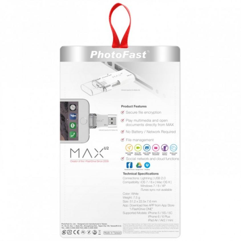 PhotoFast i-FlashDrive MAX USB Stick 64GB - външна памет за iPhone ...
