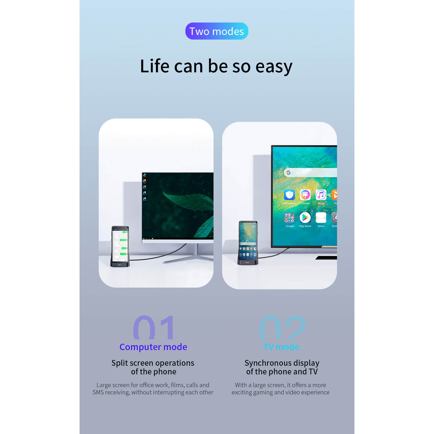 Baseus Mate USB-C Charging Dock Station Dex (CAHUB-BT0G) - док станция ...