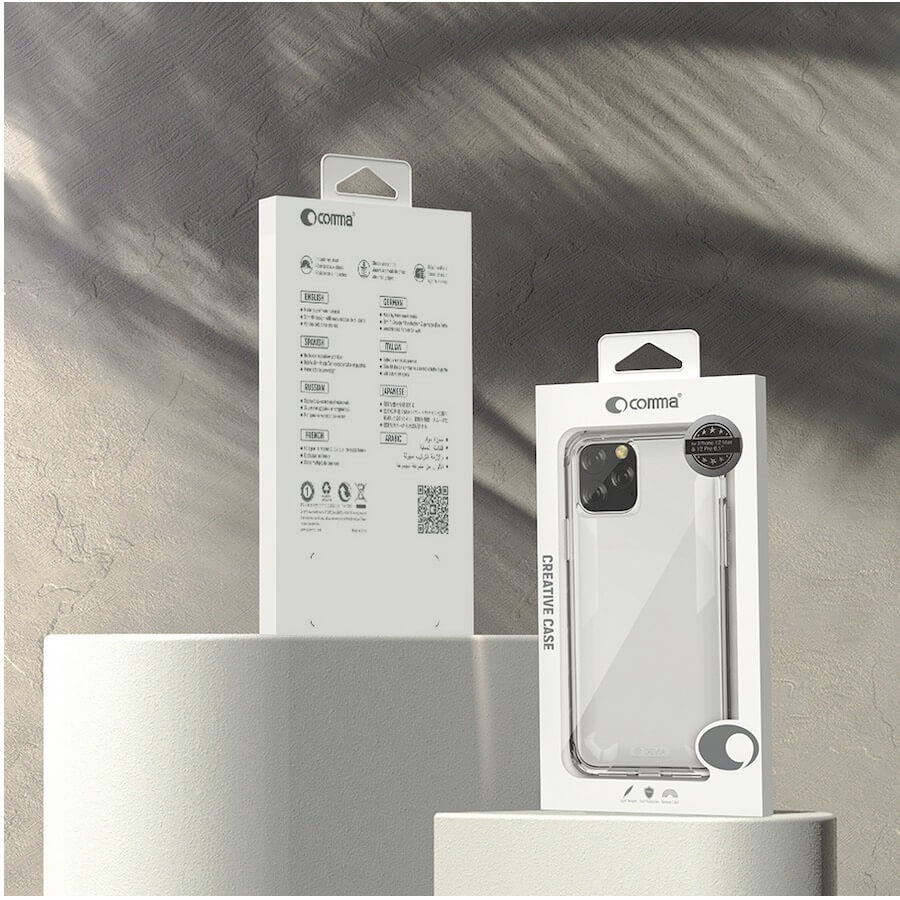 Comma Hard Jacket Case - поликарбонатов кейс за iPhone 14 (прозрачен ...