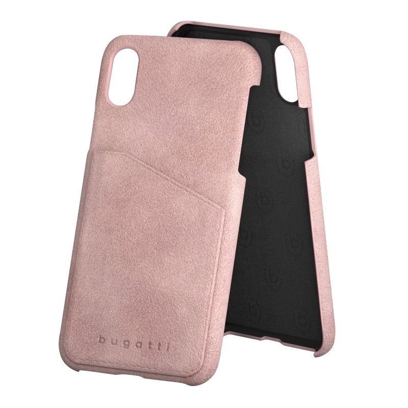 Bugatti Londra Case - велурен кейс за iPhone XS, iPhone X (розов), на ...
