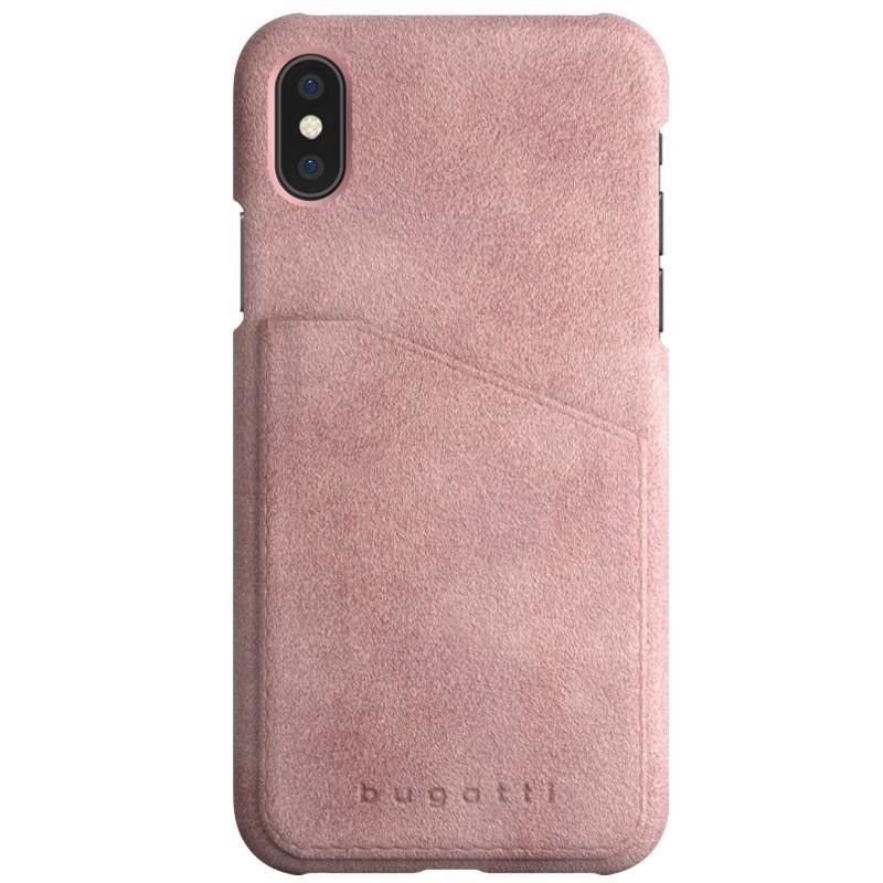 Bugatti Londra Case - велурен кейс за iPhone XS, iPhone X (розов), на ...