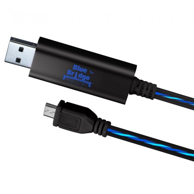 Blue Bridge Luminous microUSB Cable - USB кабел за устойства с microUSB ...